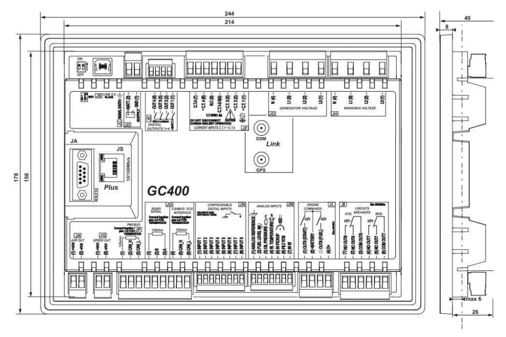 Bộ điều khiển hoà đồng bộ GC400 thương hiệu Mecc Alte